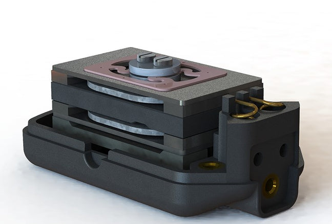 Assemply under microscope – ortofon-microtech